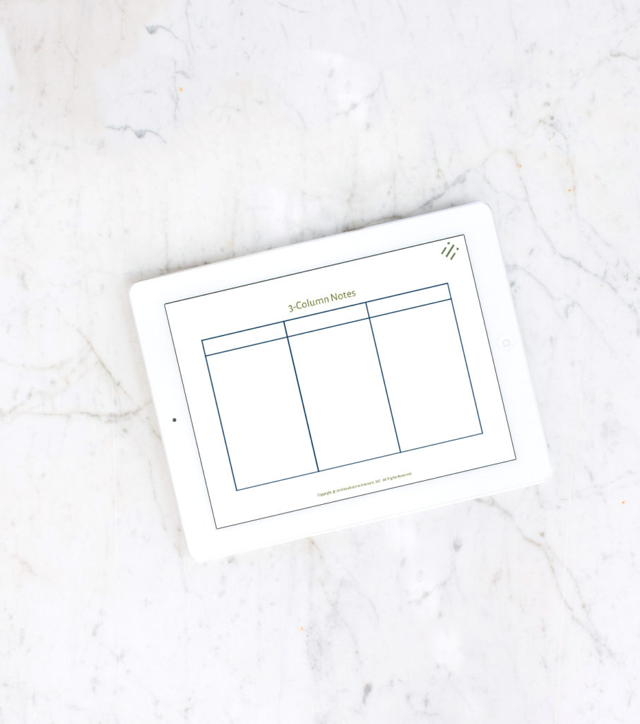 3-Column Notes - Incubate To Innovate